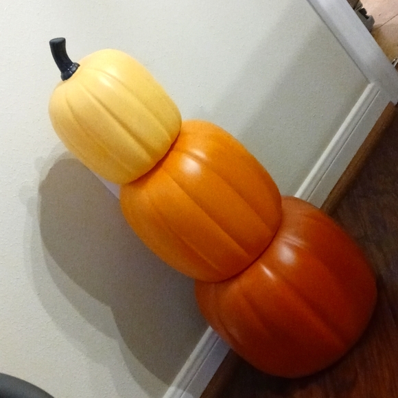Accents | Fall Decor Stacking Pumpkins Set Blow Mold Halloween Diy ...